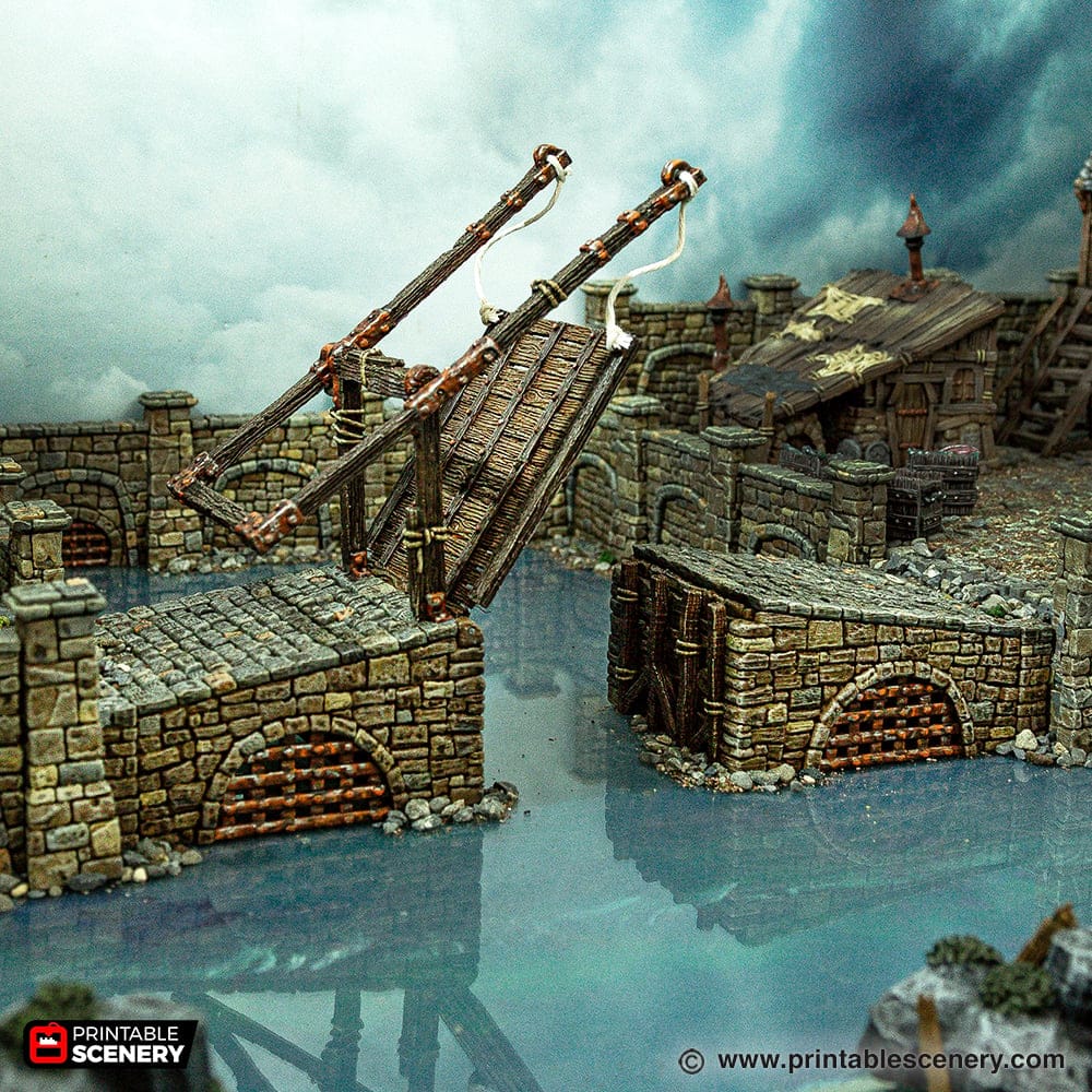 Port lifting Bridge – Print And Paint Scenery