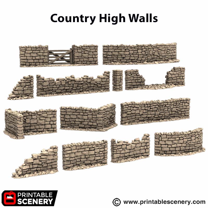 Country High Walls – Print And Paint Scenery