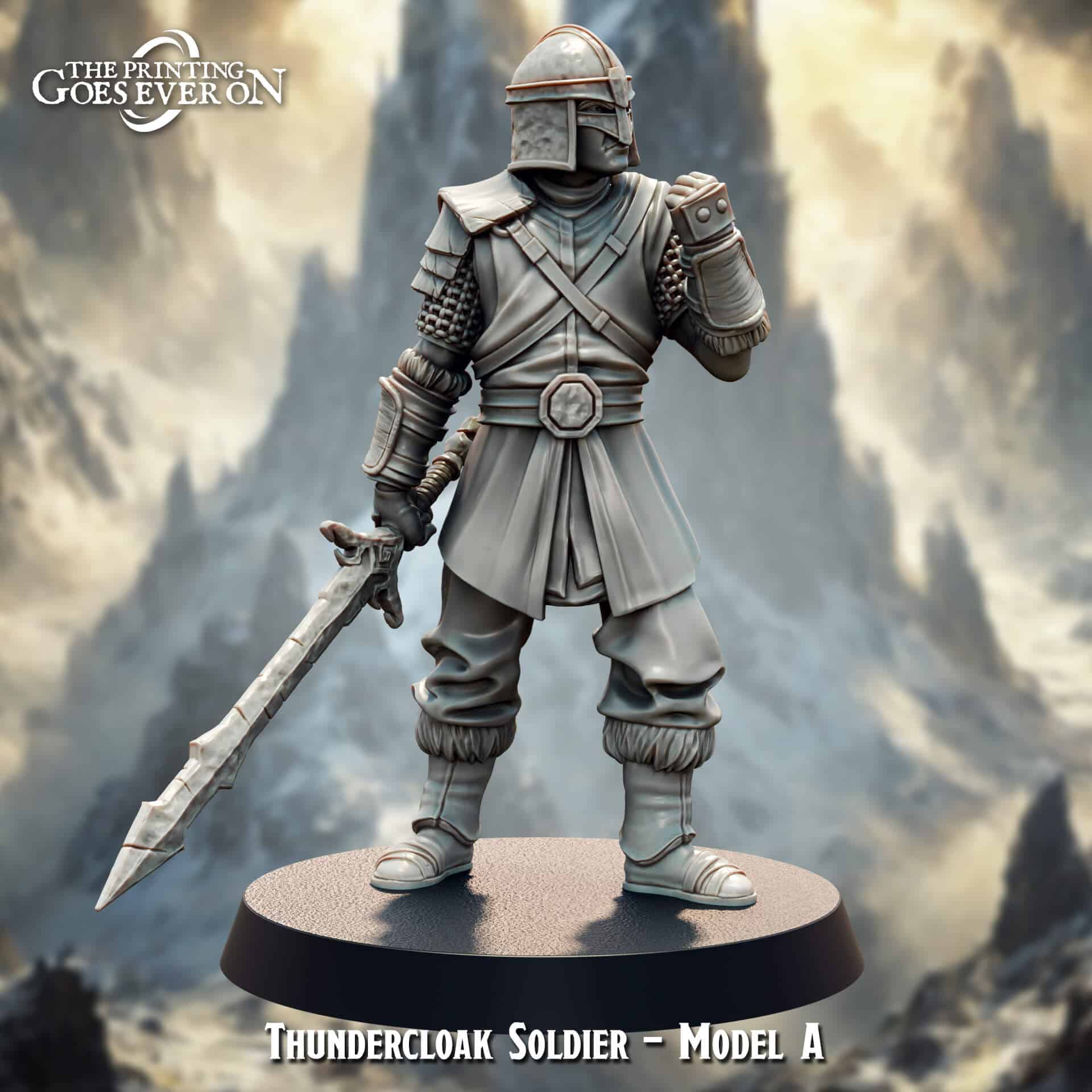 Human Fighter/Soldier (Male) – 3 pack – Print And Paint Scenery