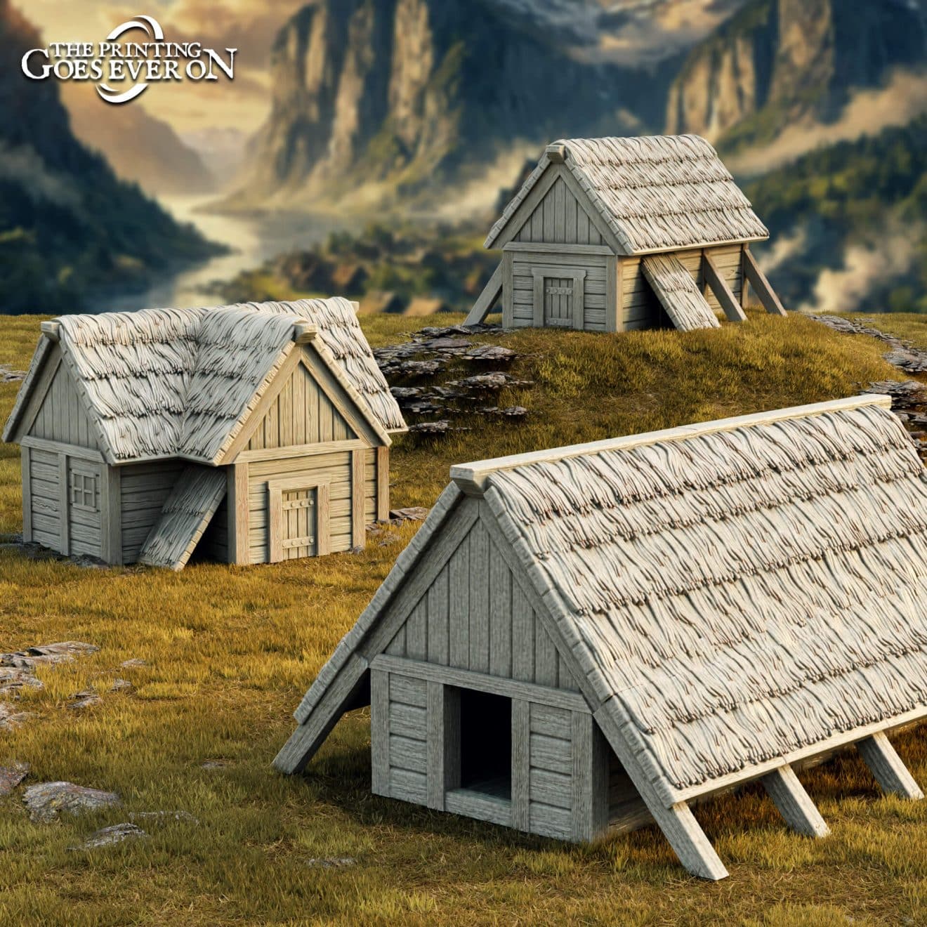 Viking Houses – Print And Paint Scenery